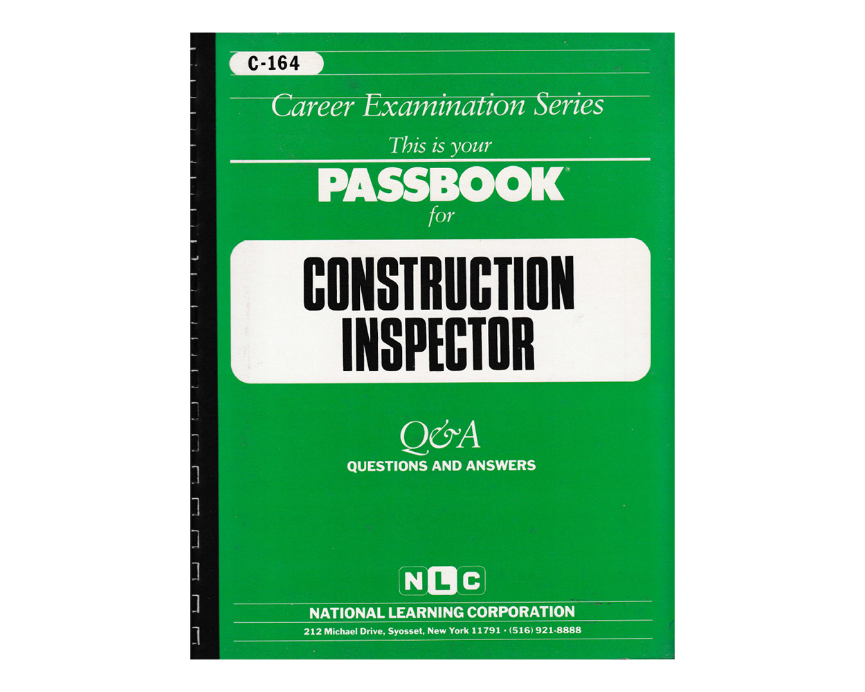 Construction Inspector Passbook: Builder's Book, Inc.Bookstore