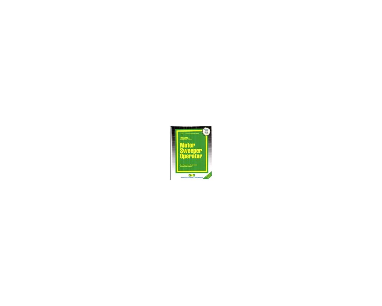 Motor Sweeper Operator, Passbook: Builder's Book, Inc.Bookstore
