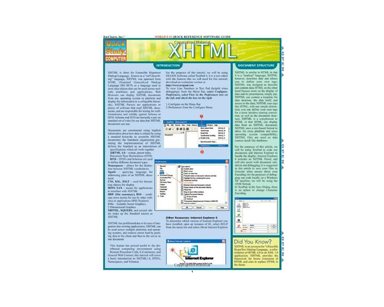 Xhtml (Quickstudy: Computer) by Inc. BarCharts: Builder's Book, Inc ...