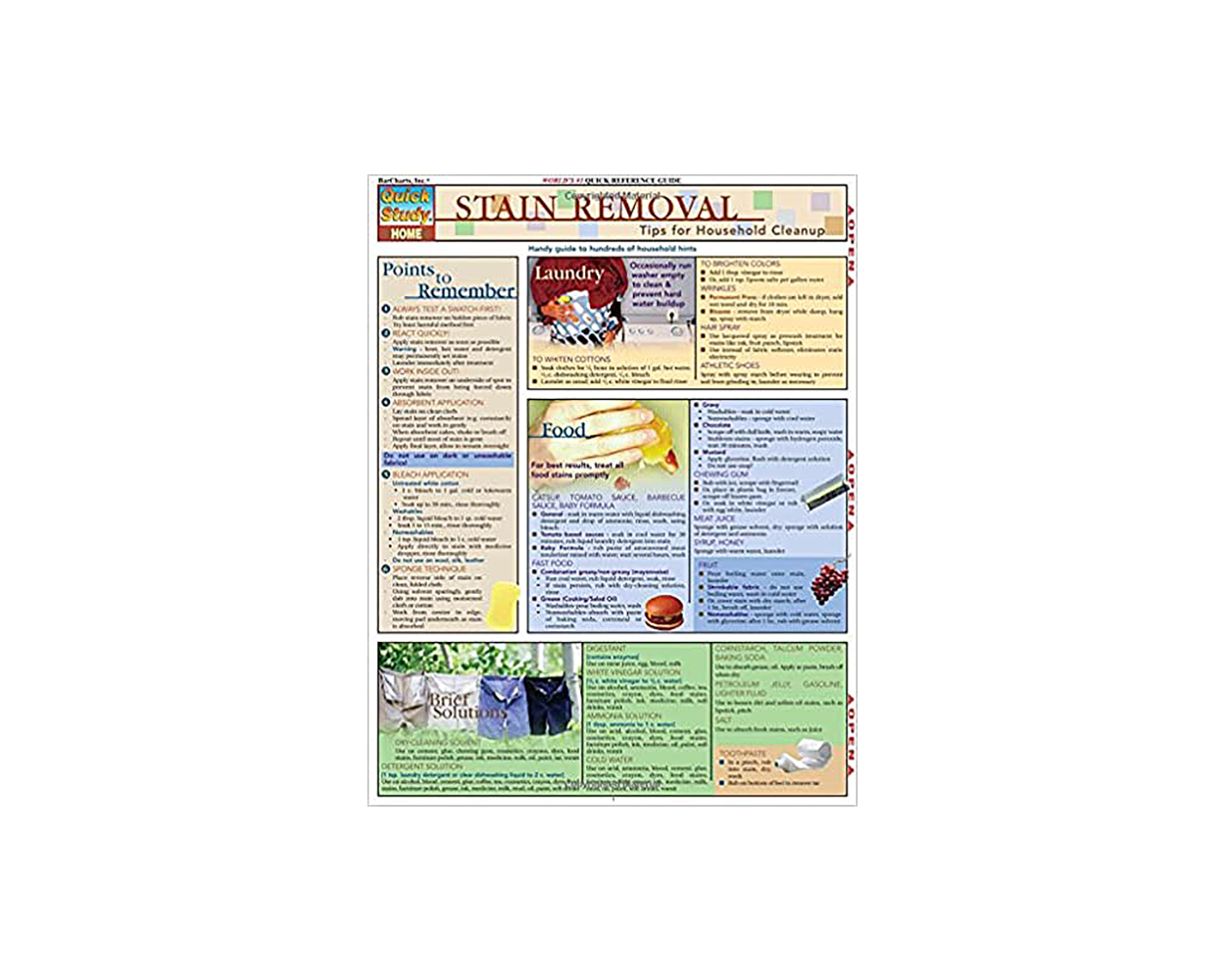 Stain Removal Quickstudy: Builder's Book, Inc.Bookstore
