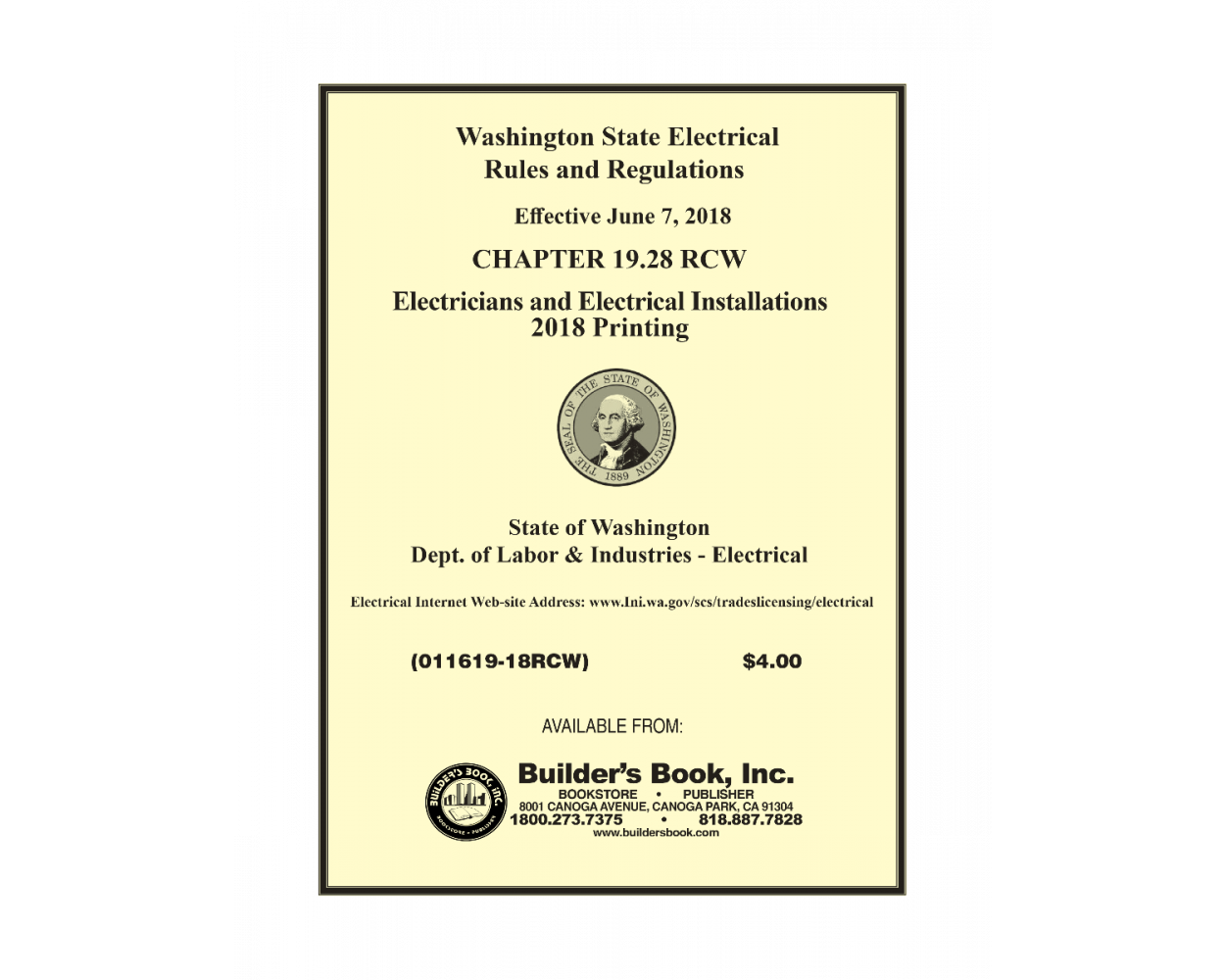 2018 Electrician And Electrical Installations - Chapters 19.28 RCW ...