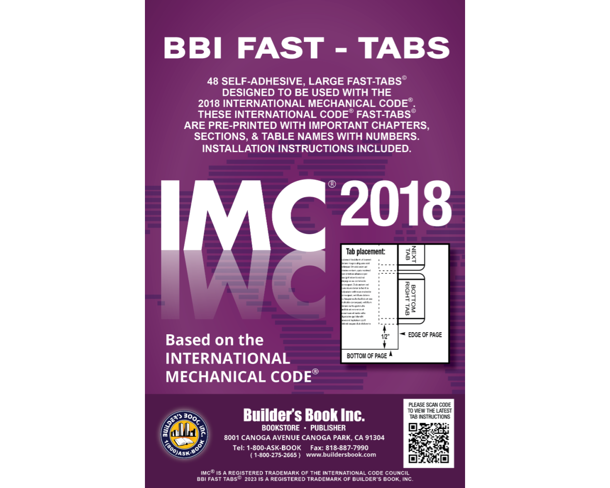2018 International Mechanical Code (IMC) Fast Tabs: Builder's Book, Inc ...