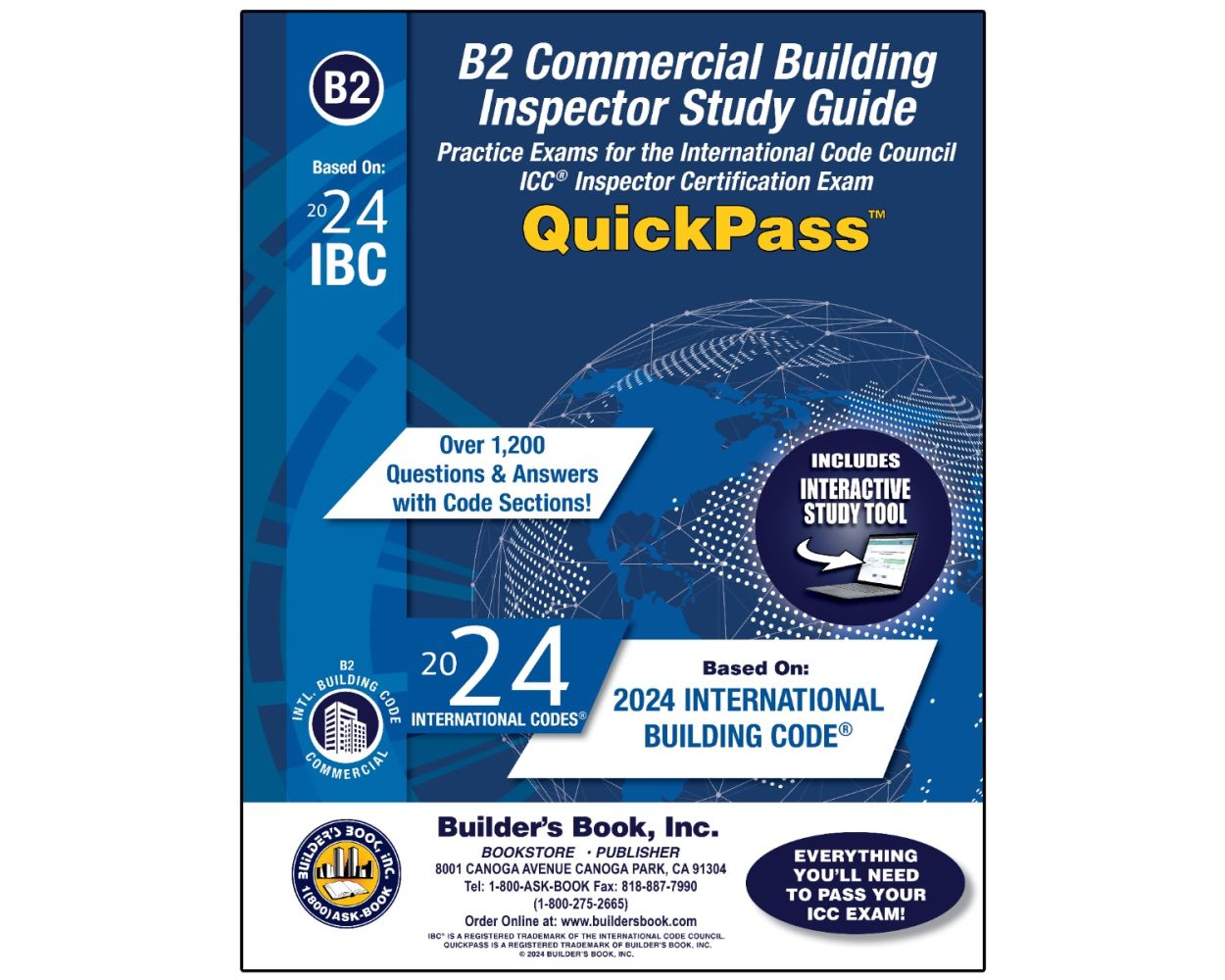 Buy B2 Commercial Building Inspector QuickPass Study Guide Based On 2024 IBC | Buildersbook.com
