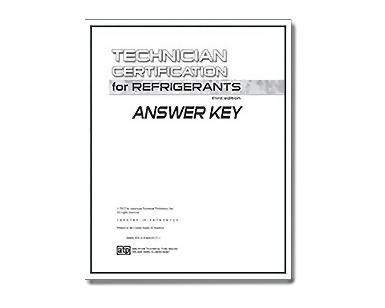 Technician Certification for Refrigerants Answer Key, 3rd Ed.: Builder's Book, Inc.Bookstore