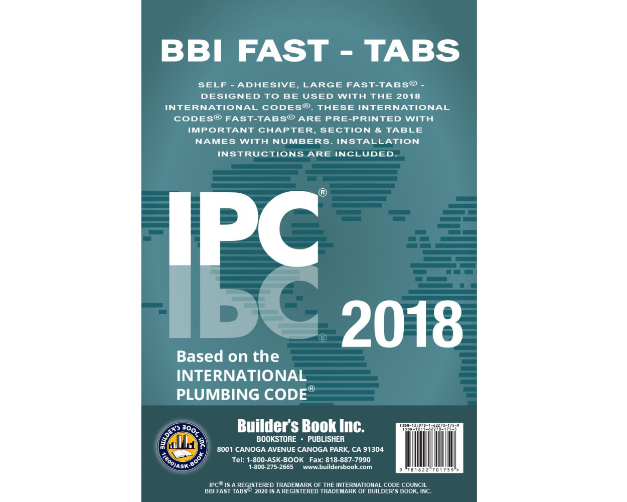 2018 International Plumbing Code (IPC) Fast Tabs: Builder's Book, Inc.Bookstore