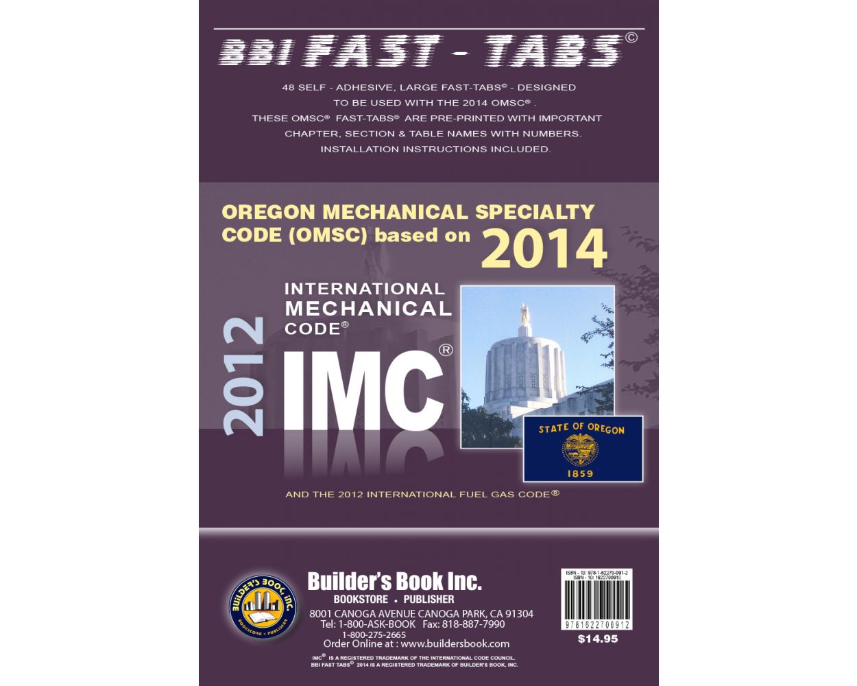 2014 Oregon Mechanical Specialty Code (OMSC) Fast Tabs: Builder's Book ...