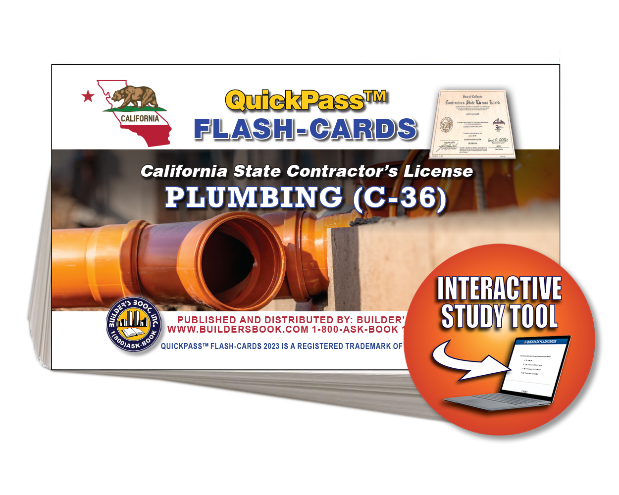 Buy C-36 Plumbing Contractor's License Exam QuickPass Flash Cards ...