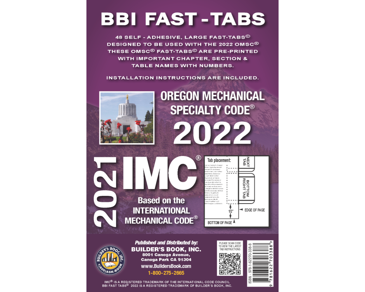 Buy 2022 Oregon Mechanical Specialty Code BBI Fast-Tabs | Buildersbook.com