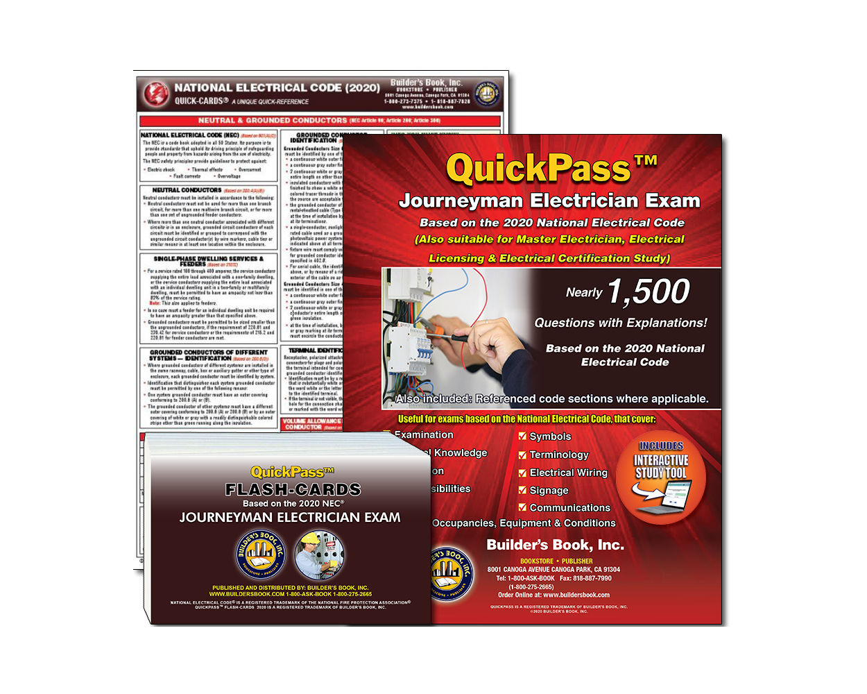 QuickPass 2020 Journeyman Electrician Exam Study Guide Combo