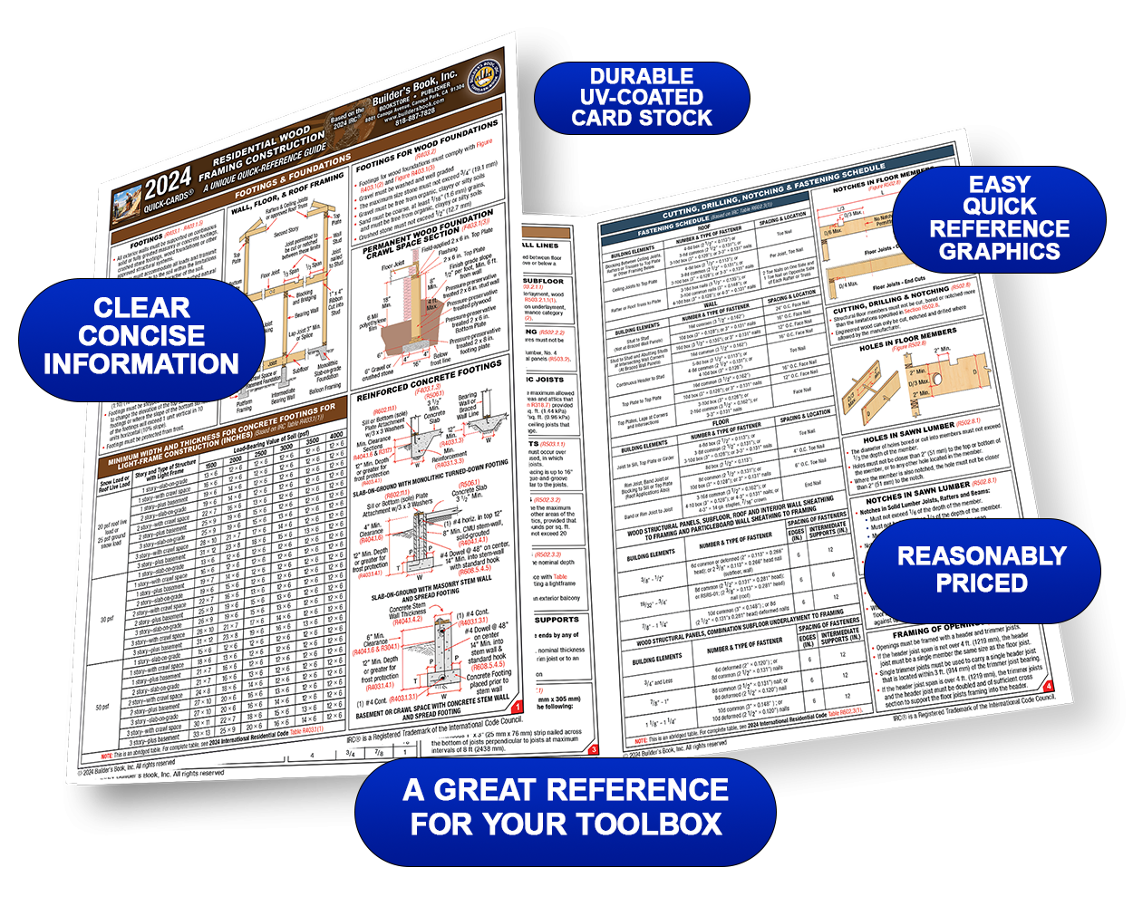 Buy Residential Wood Framing Construction Quick-Card Based On 2024 IRC ...