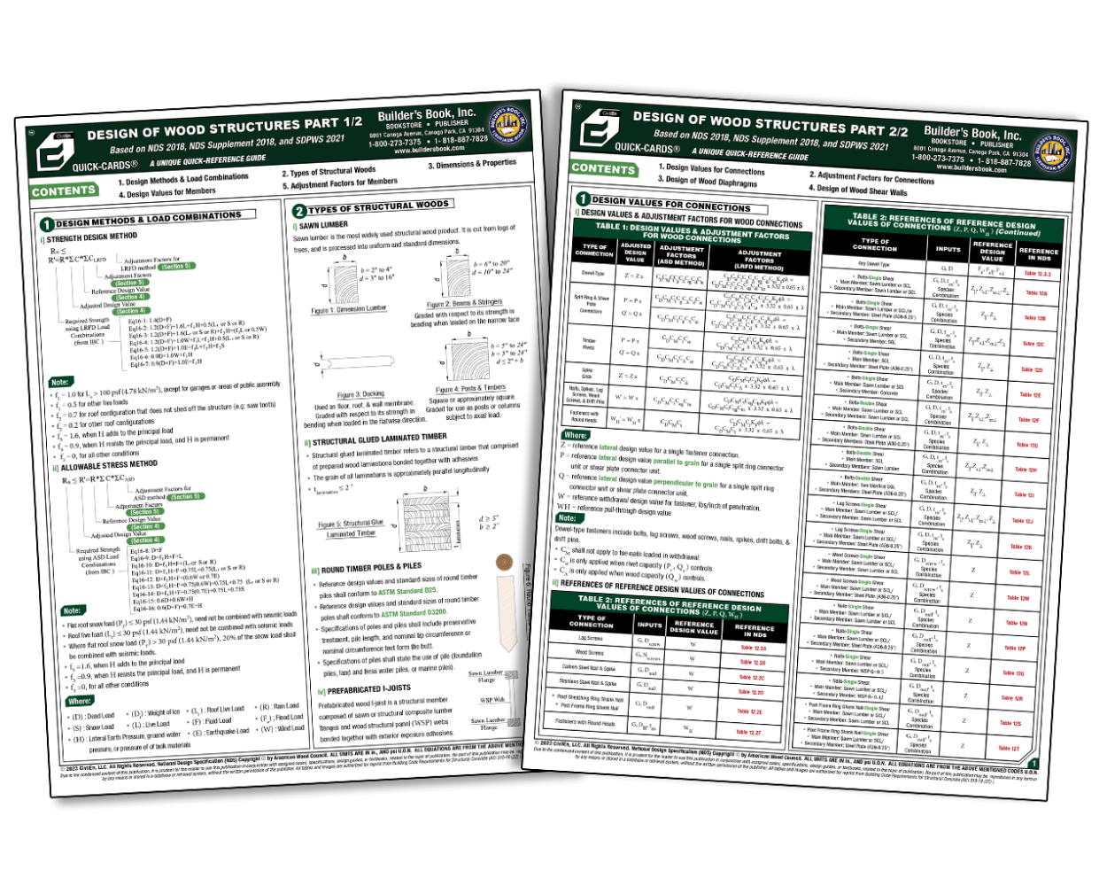 Buy Design of Wood Structures Quick-Card Combo Based on NDS 2018 and ...