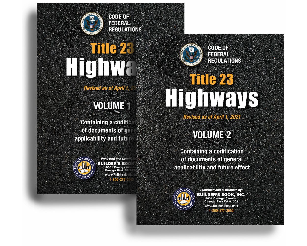 Buy 23 CFR Highways Revised April 2021, 2 Volume Set | Buildersbook.com