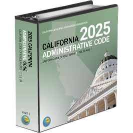 Buy 2025 California Administrative Code, Title 24 Part 1 | Buildersbook.com