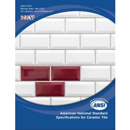Buy ANSI A137.1-2022 Ceramic Tile Specifications | Buildersbook.com