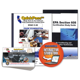 Buy California C-20 HVAC License Examination QuickPass Study Guide ...