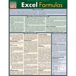 Buy QuickStudy MS Excel Formulas Laminated Reference Guide ...