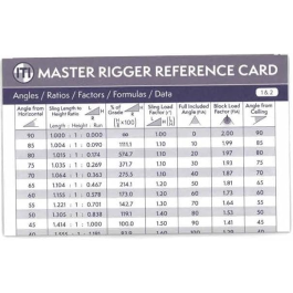 Buy Master Rigger Reference Card (Pocket Size) | Buildersbook.com