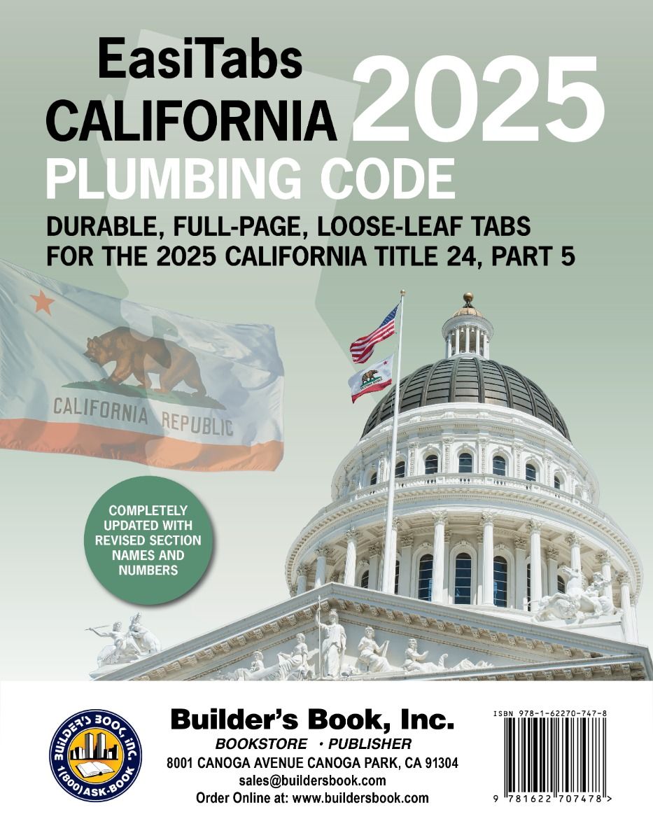 Buy 2025 California Plumbing Code, Title 24, Part 5 | Buildersbook.com