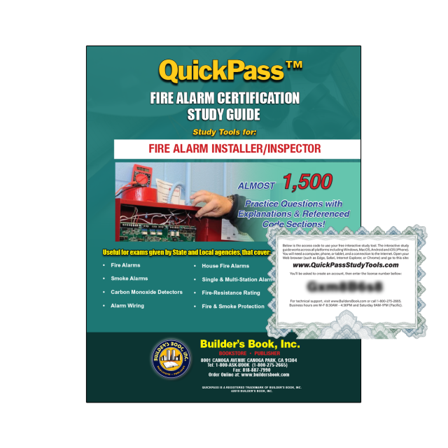 QuickPass Fire Alarm Certification Study Guide Combo
