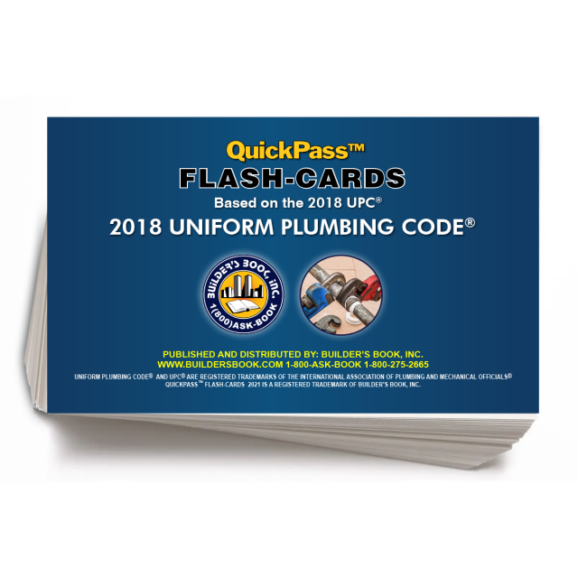 2018 Uniform Plumbing Code Quick-Card: Builder's Book, Inc.Bookstore