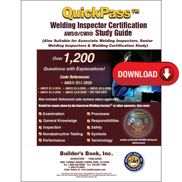 Buy QuickPass 2020 Welding AWS/CWI Study Guide Combo 15% Discount ...