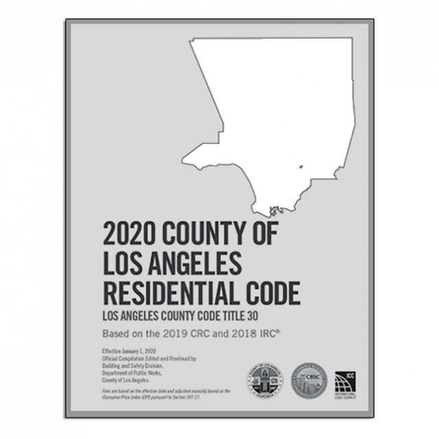 2020 County of Los Angeles Building Code (2 Volumes) - Amendments only