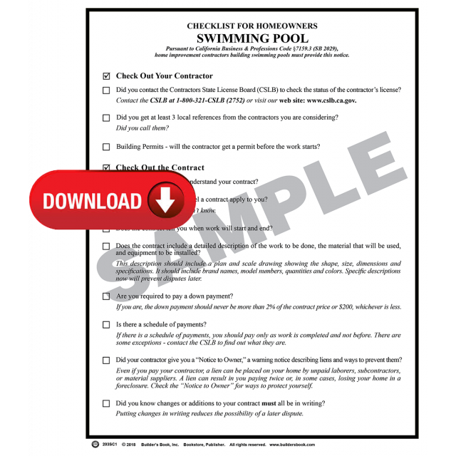 Buy C-53 Swimming Pool Contractor Flash Cards Online Access Key ...