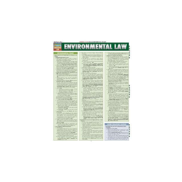 Buy Environmental Law - 4-page Laminated Legal Quick Reference Guide ...