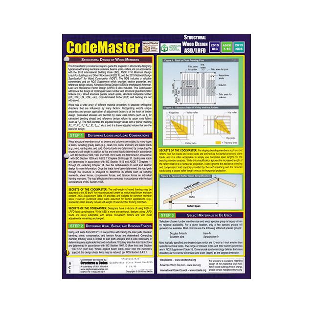 Buy Design of Wood Structures Part 1/2 Quick-Card | Buildersbook.com