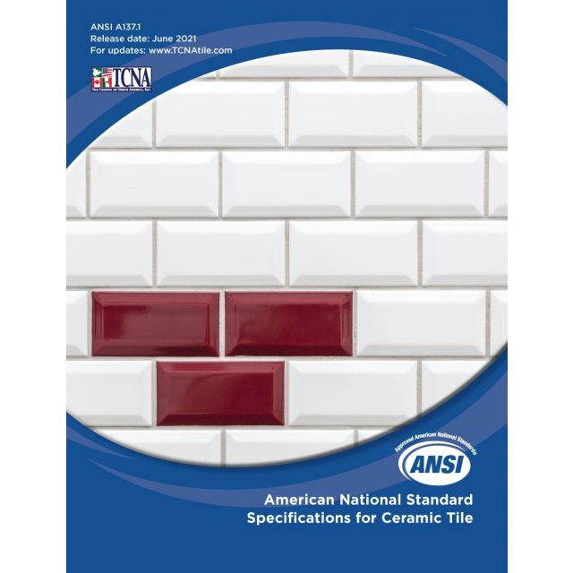 Buy ANSI A108-A118-A136.1 Tile Industry Specifications January 2024 ...
