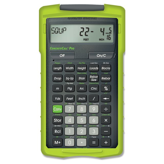 Concrete & Masonry Materials Estimator - Slide Rule: Builder's Book ...