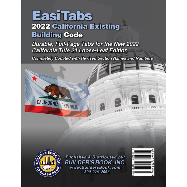 Buy 2022 California Title 24 Code - 7 EasiTabs Combo | Buildersbook.com