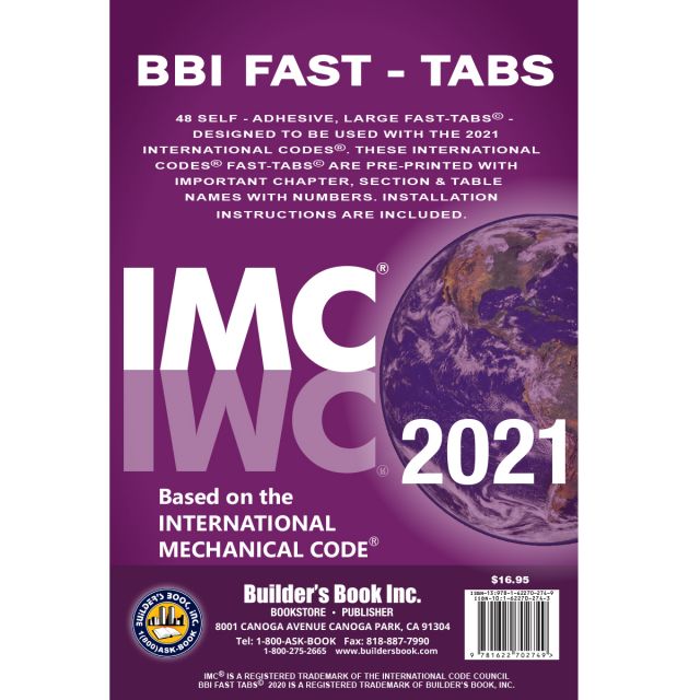 2021 International Mechanical Code (IMC) Quick-Card