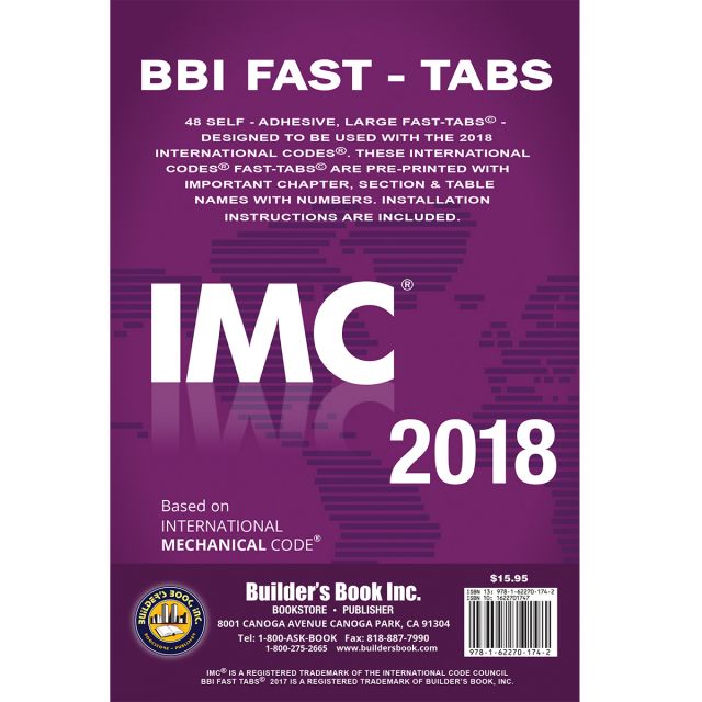 2018 International Mechanical Code (IMC) Quick-Card: Builder's Book ...