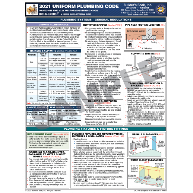 Buy Uniform Plumbing Code 2021, UPC Study Guides, UPC Flash-Cards, UPC ...