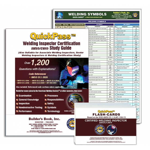 Welding Inspection Technology Workbook WIT-W:2020: Builder's Book, Inc ...