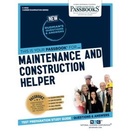 Maintenance and Construction Helper Passbook: Builder's Book, Inc.Bookstore