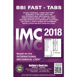 2018 International Mechanical Code (IMC) Fast Tabs: Builder's Book, Inc.Bookstore