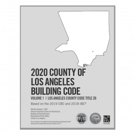 2020 County of Los Angeles Building Code (2 Volumes) - Amendments only