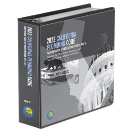 Buy 2022 California Plumbing Code, Title 24, Part 5 | Buildersbook.com
