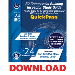 Buy B2 Commercial Building Inspector QuickPass Online Study Based On 2024 IBC - Access Key ...