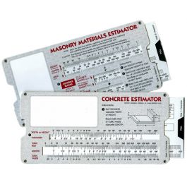 Concrete & Masonry Materials Estimator - Slide Rule: Builder's Book ...
