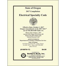 Oregon Electrical Specialty Code Amendments 2017 Compilation (Inserts ...