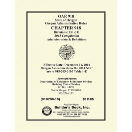 2015 OAR 918 Oregon Administrative Rules (Electrical Standard ...
