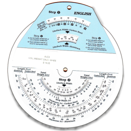 COIL WEIGHT CALCULATOR WHEEL CHART: Builder's Book, Inc.Bookstore