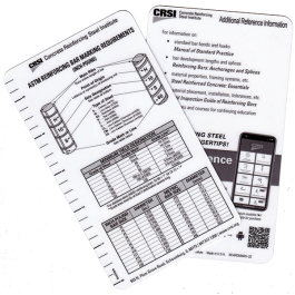 Buy Reinforcing Bar Marking Requirements Card (in-lb) | Buildersbook.com