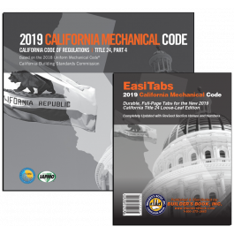 2019 California Mechanical Code - Title 24, Part 4 & CMC EasiTabs Set