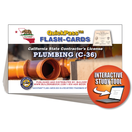 Buy C-36 Plumbing Contractor's License Exam QuickPass Flash Cards ...