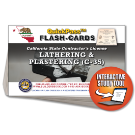Buy C-35 Lathing and Plastering Contractor Exam Flash Cards Online ...