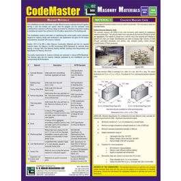 Buy CodeMaster Masonry Materials Based on TMS 602-22 and 2024 IBC | Buildersbook.com
